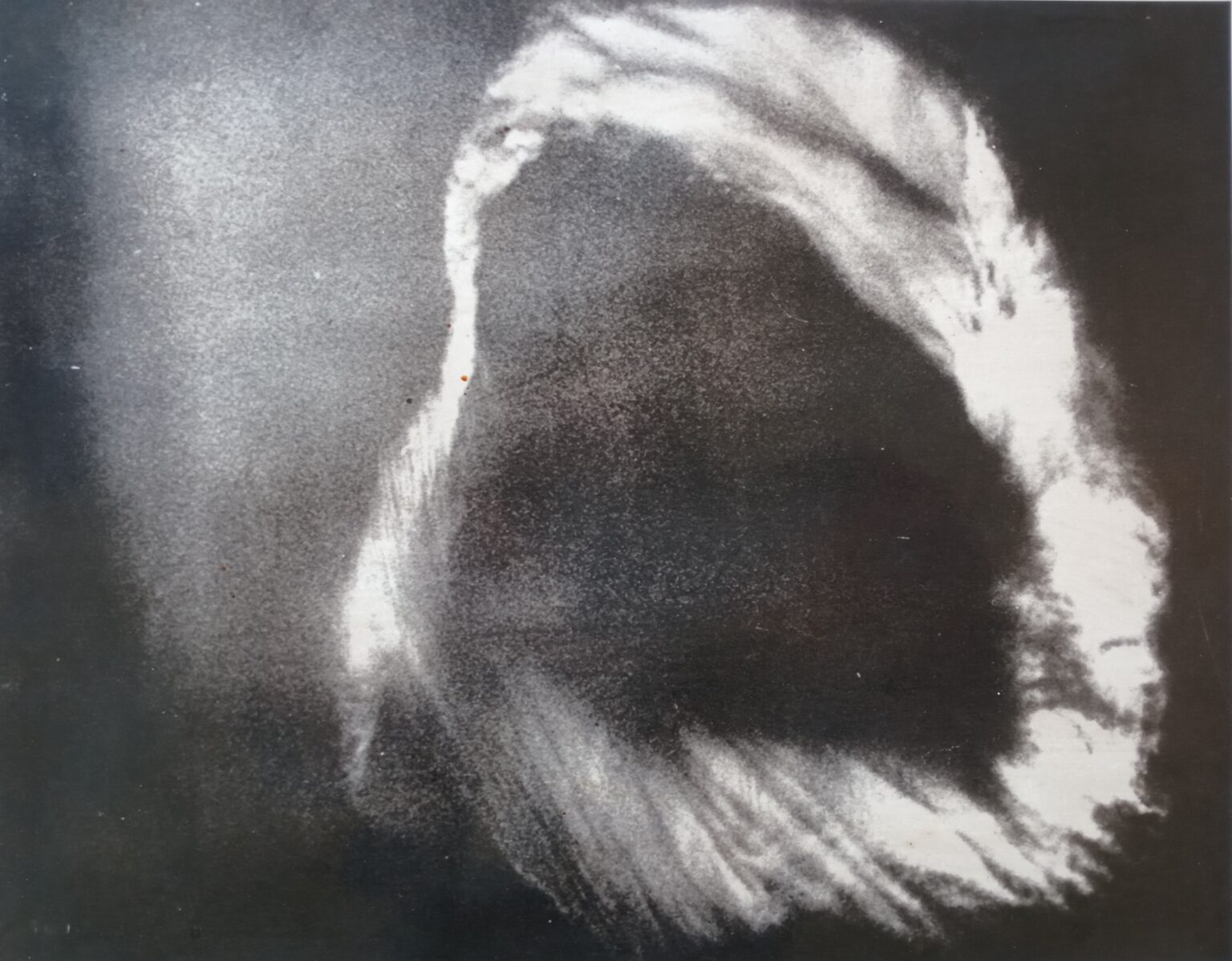 Silhouettes of Jesus' face and the prophet's face in the skies above ...