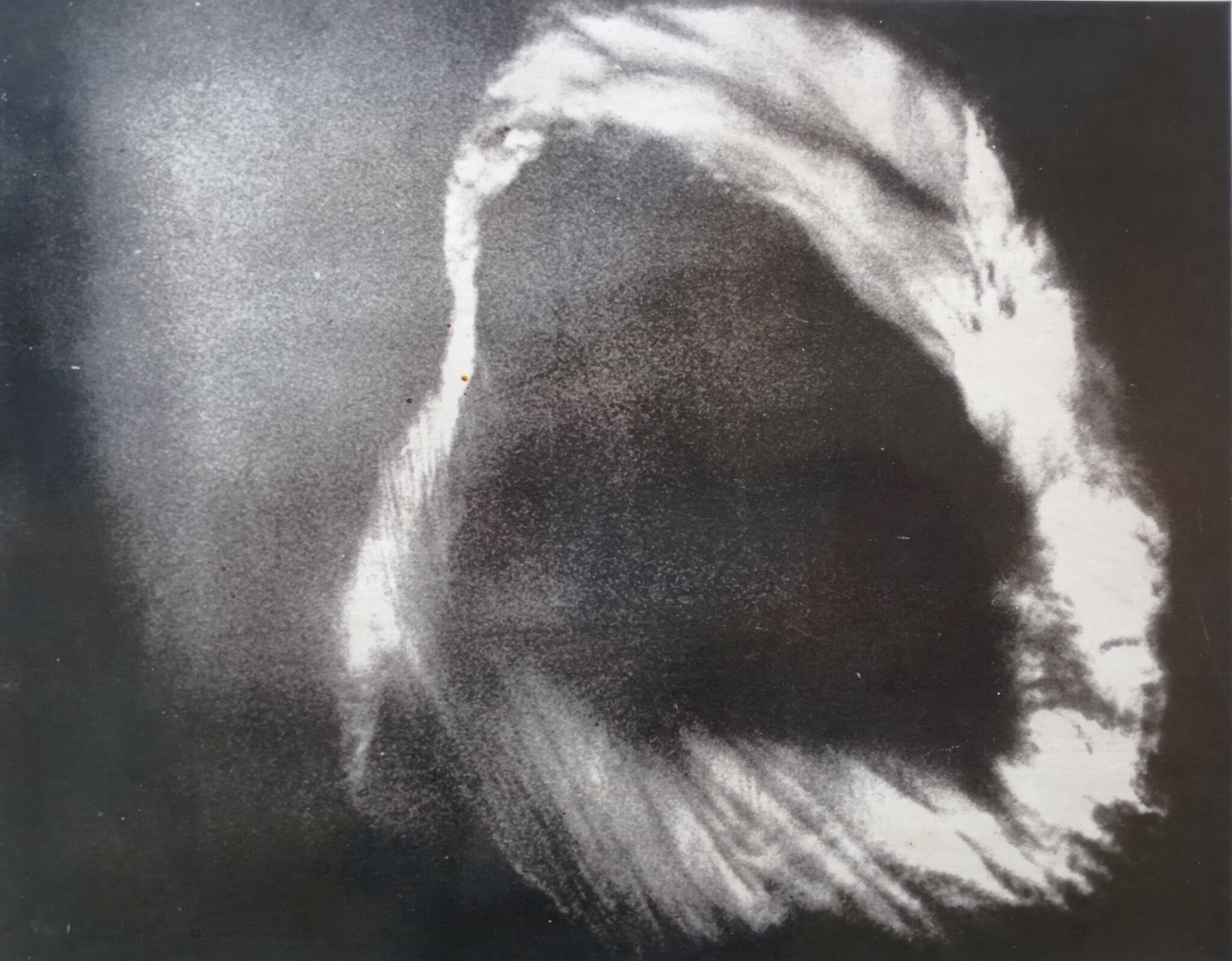 Silhouettes of Jesus' face and the prophet's face in the skies above ...